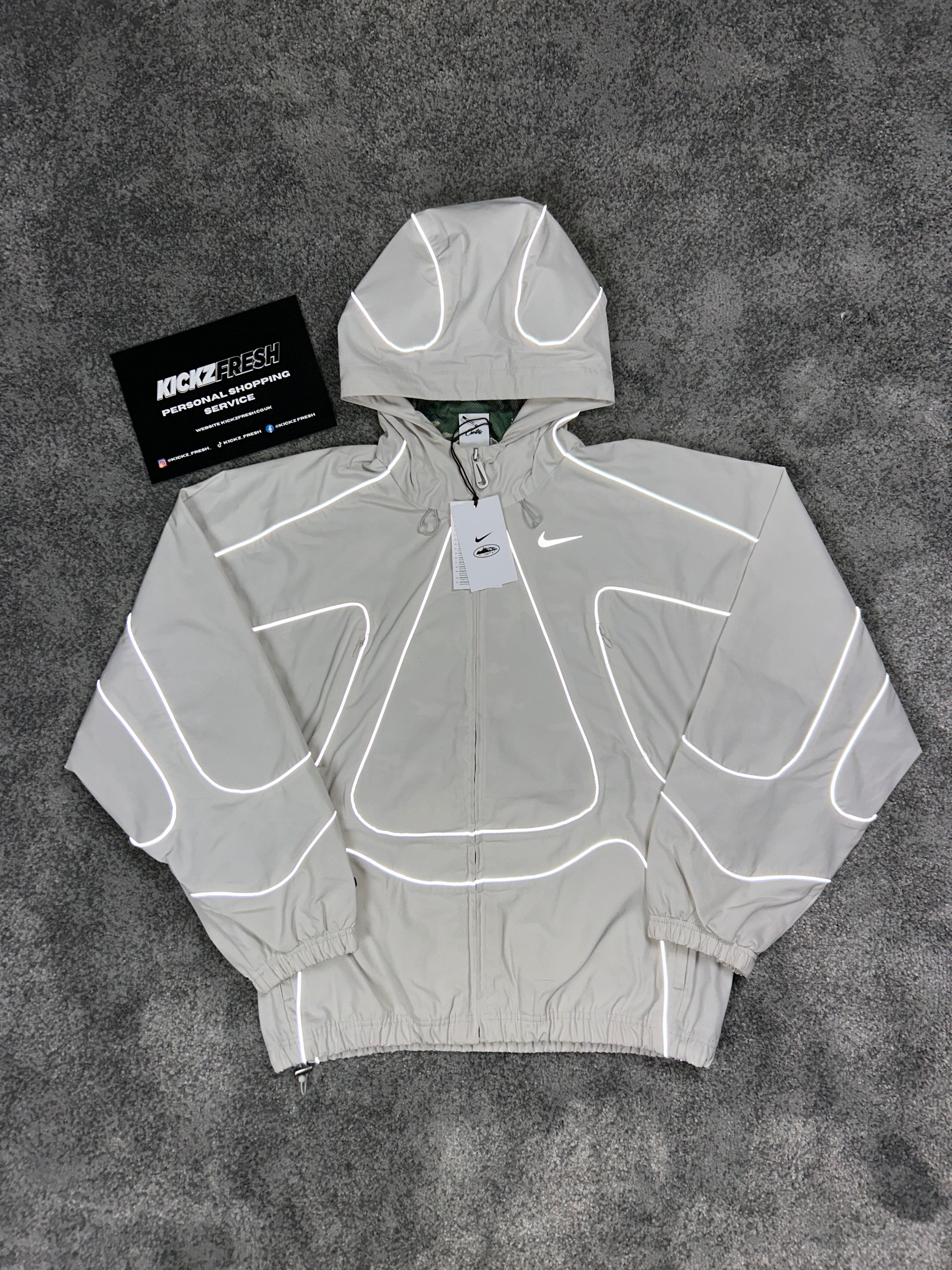 Corteiz RTW x Nike NRG Off White Reflective Jacket – Kickzfresh