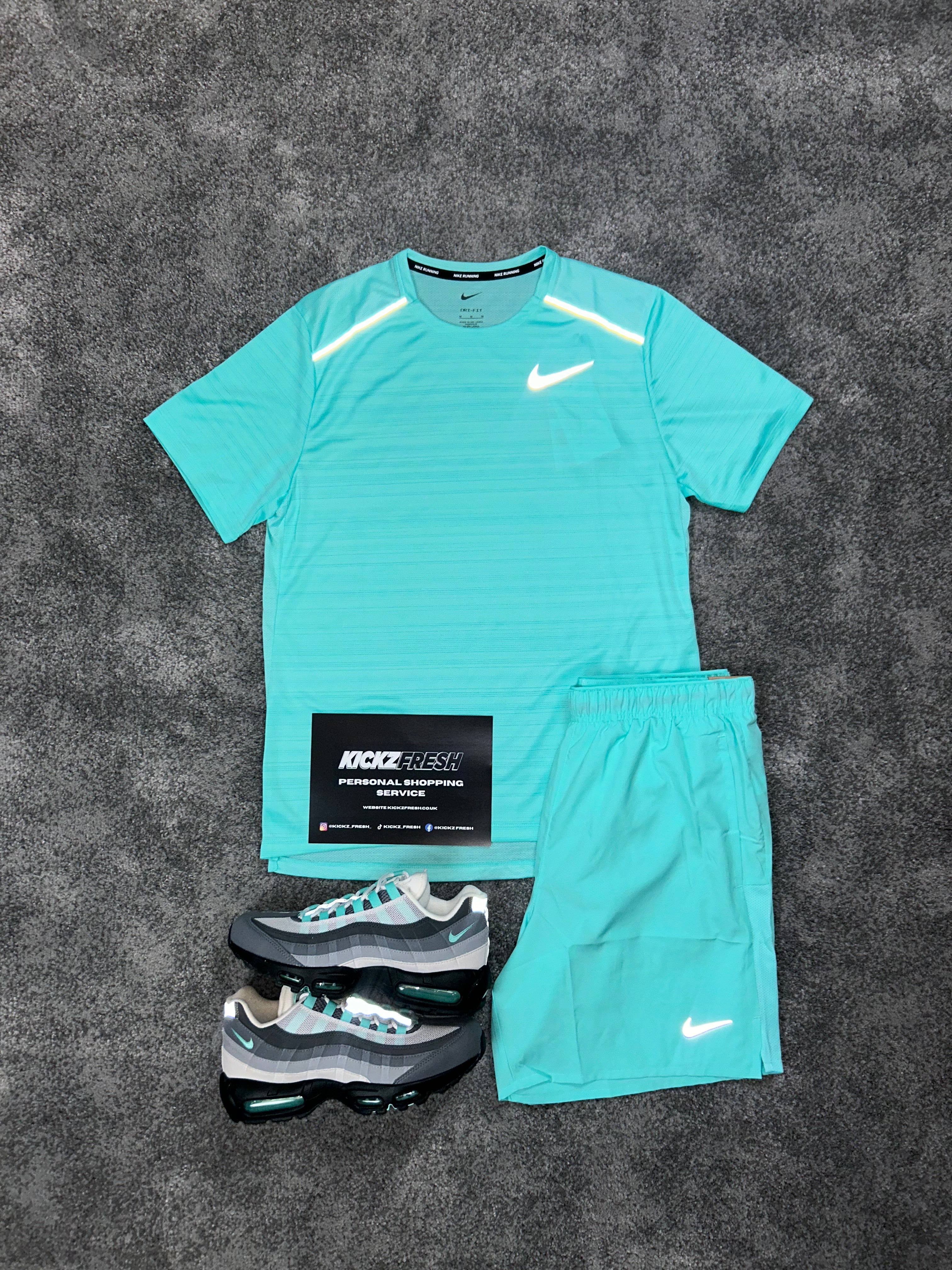 Nike Miler Hyper Turquoise Mens Set – Kickzfresh