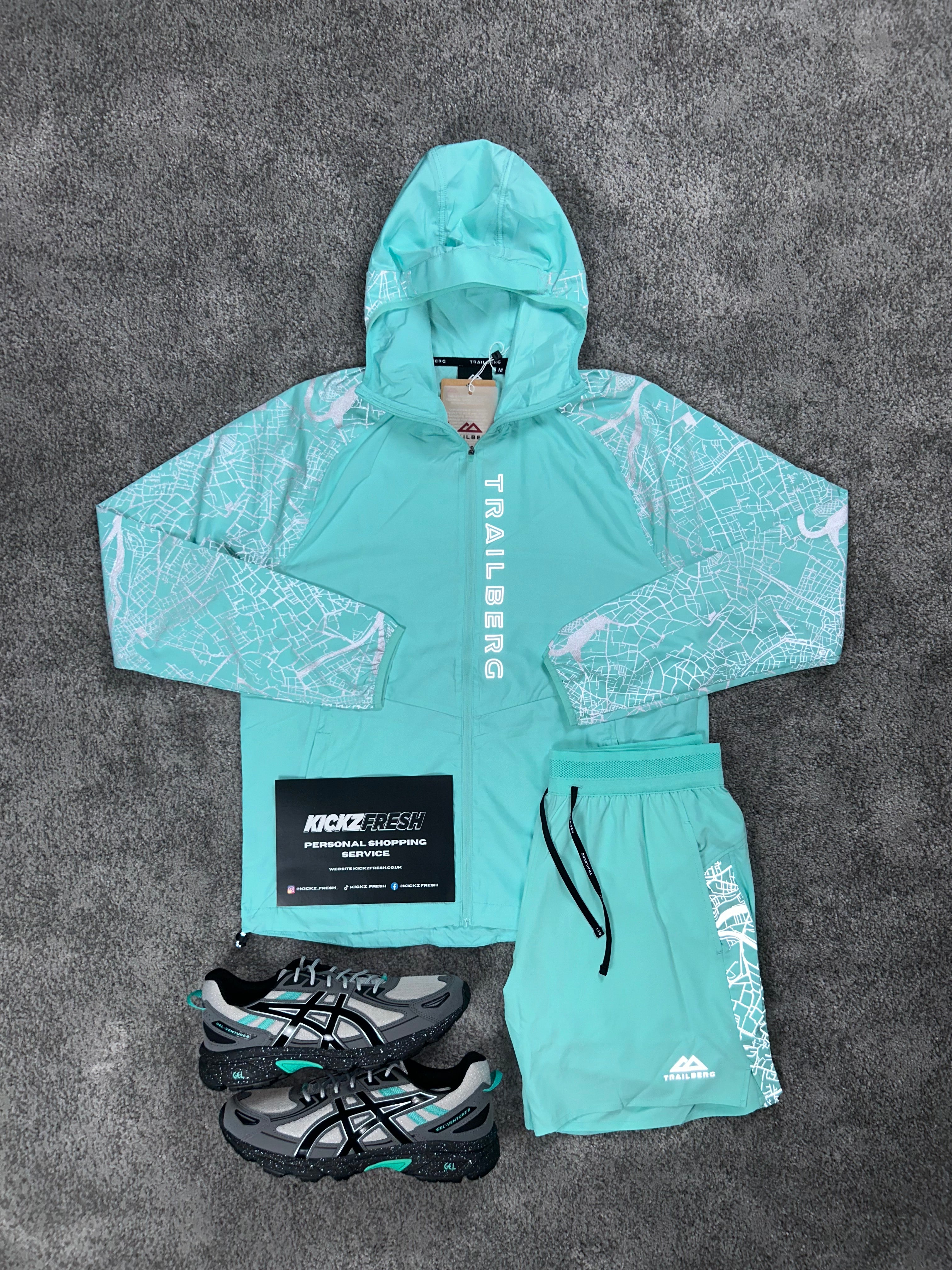 Trailberg Windrunner Reflective Hyper Turquoise Mens Set – Kickzfresh