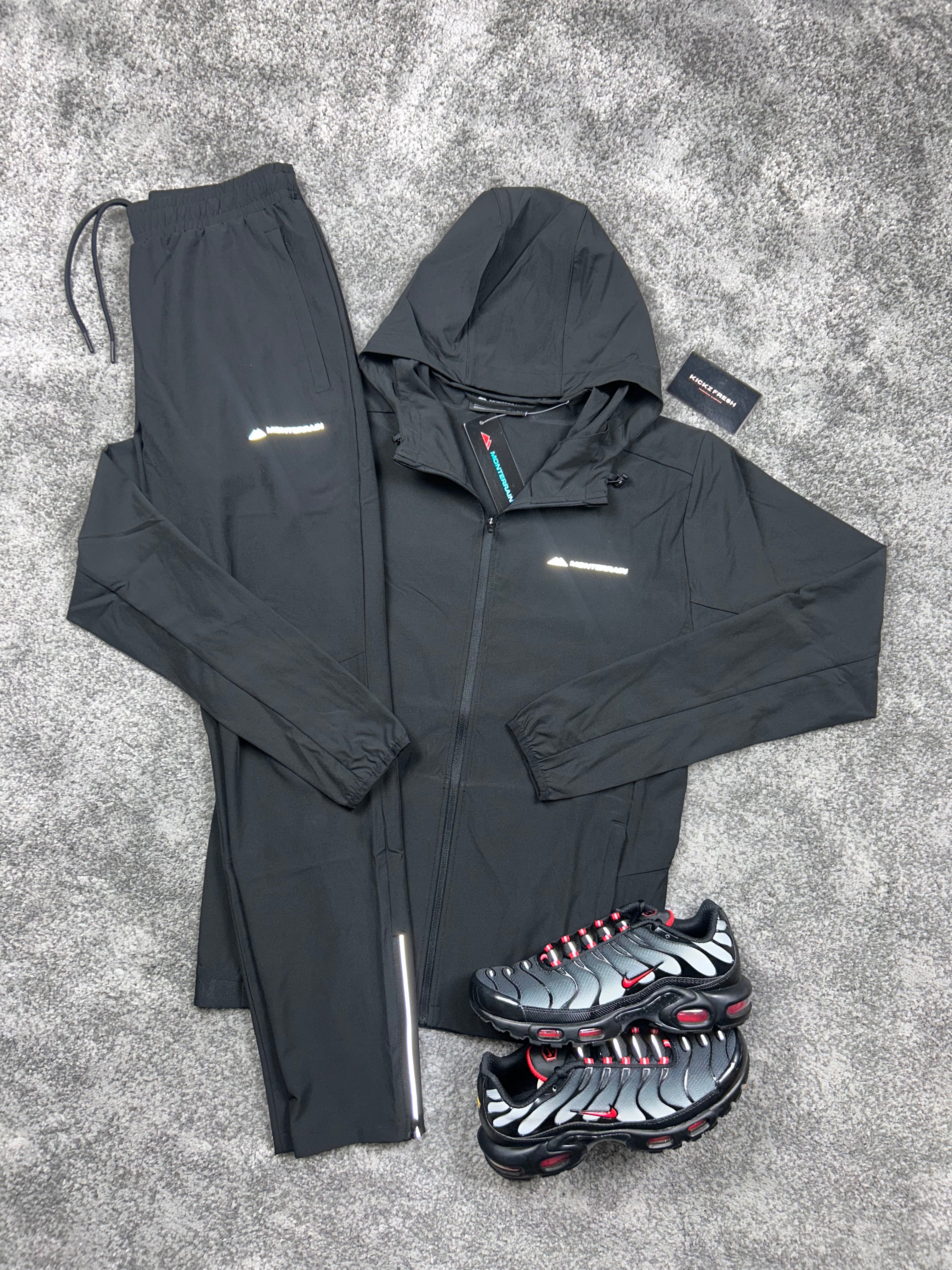 Monterrain Woven Black Tracksuit – Kickzfresh