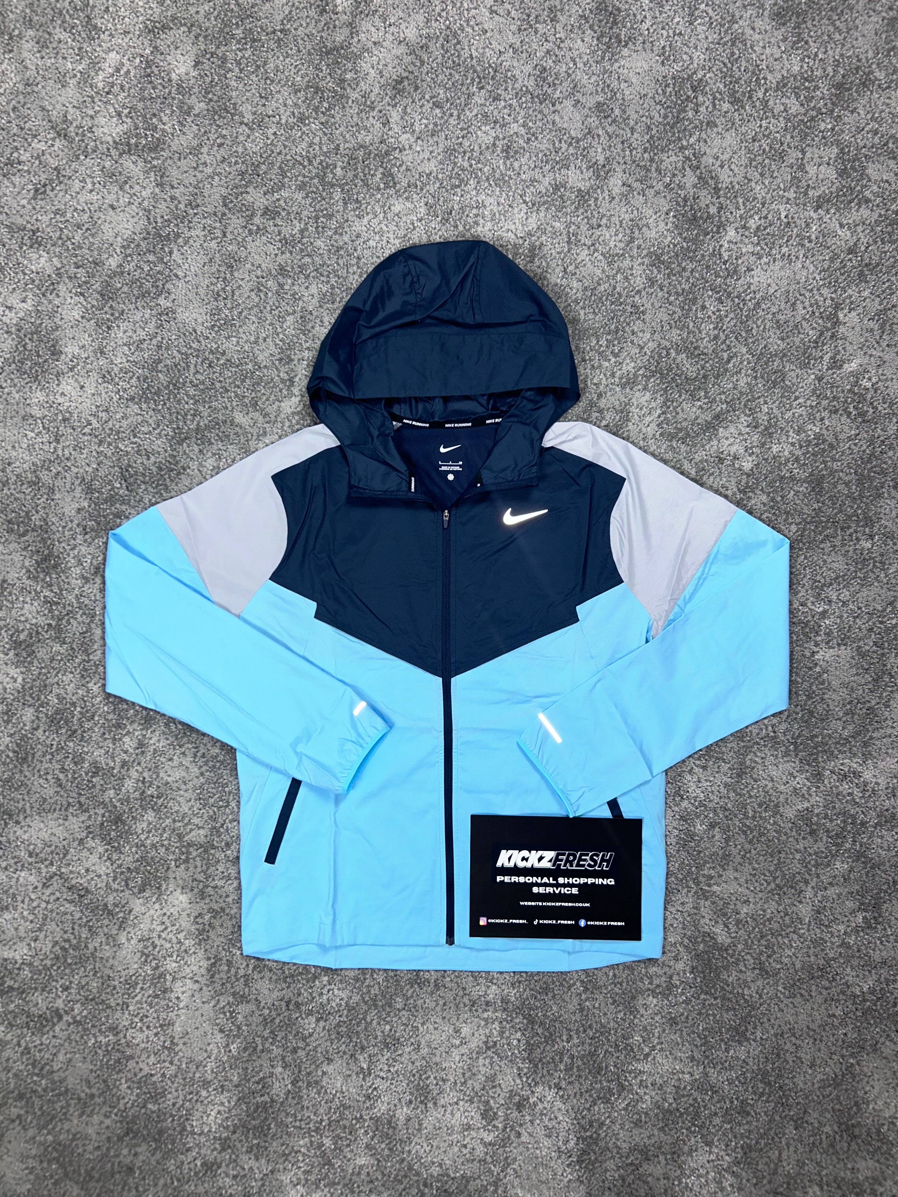 Nike Windrunner Jacket Aquarius Navy Blue – Kickzfresh